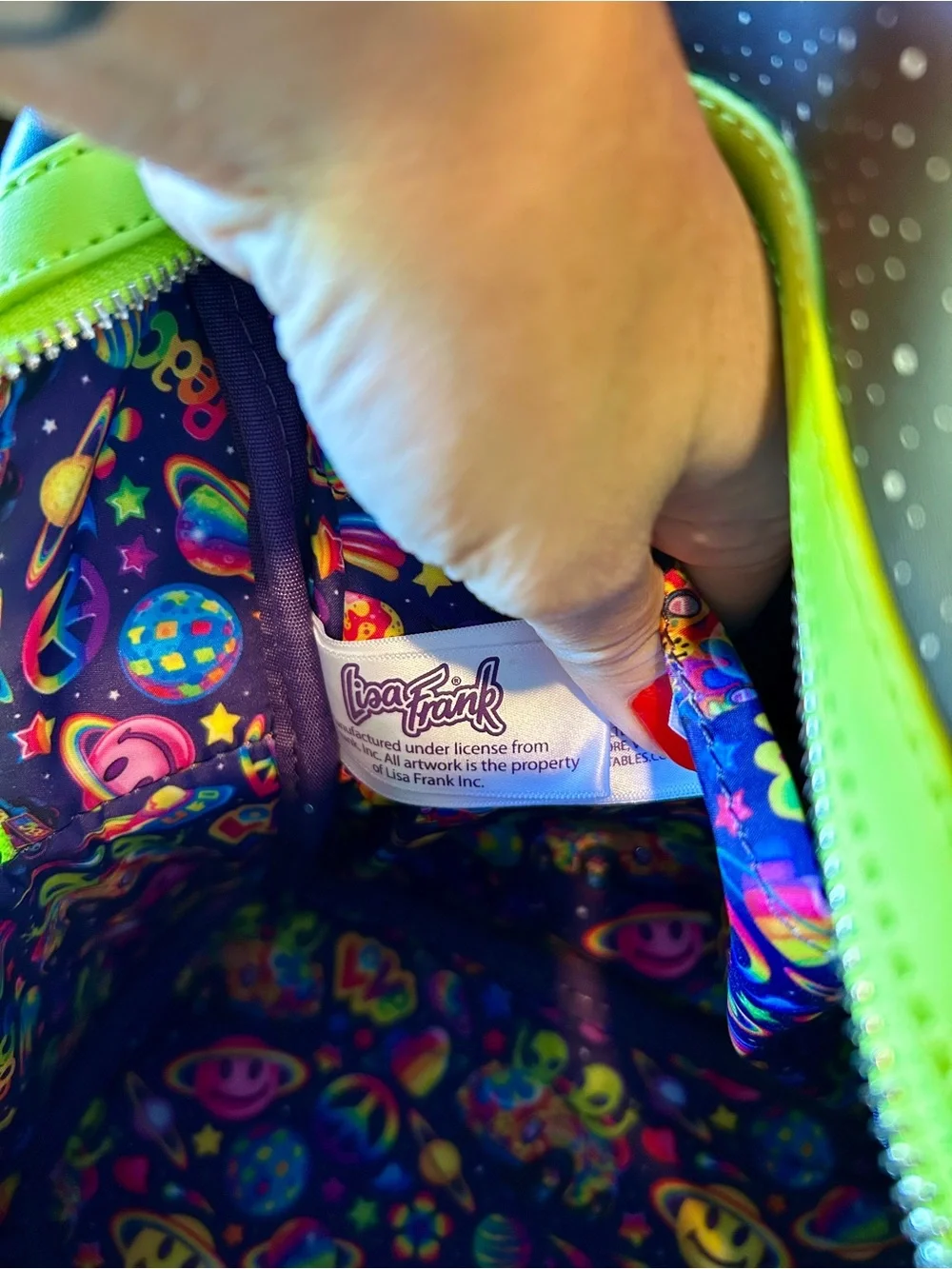 Lisa Frank | Bags | Loungefly X Lisa Frank Neon Alien Car Mini Backpack ...
